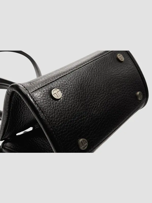 TELFAR Small Pebble Leather Carry Bag - Black