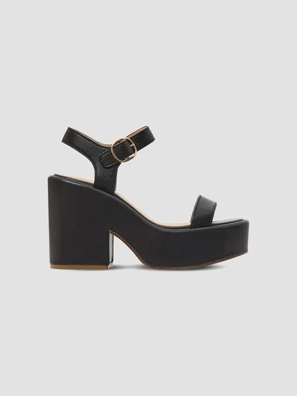 Gabriela Hearst Iman 110mm Leather Platform Sandals - Black