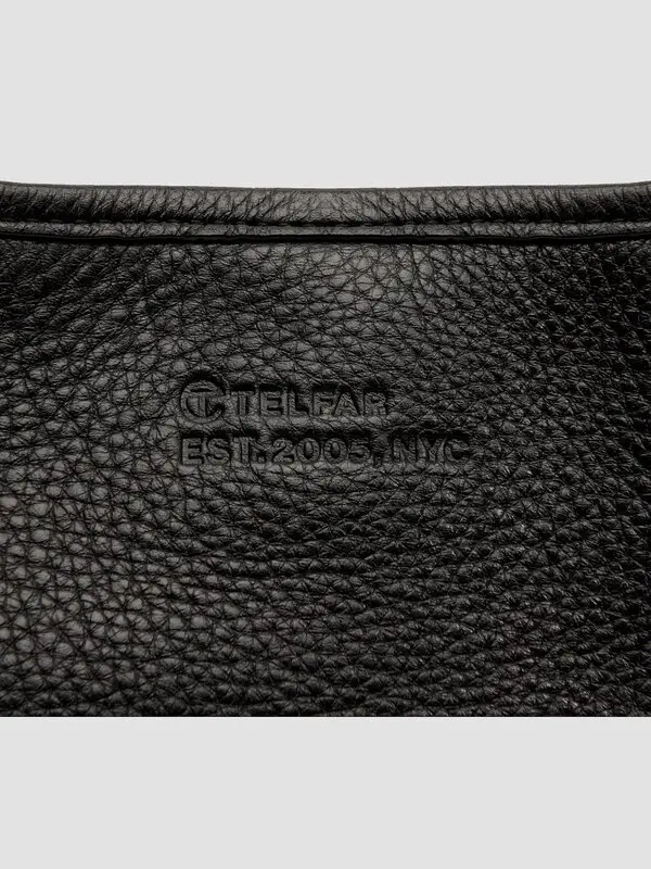 TELFAR Large Pebbled Leather Carry Bag - Black