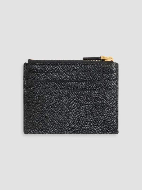 Valentino Garavani Cherryfic Grainy Calfskin Cardholder - Black