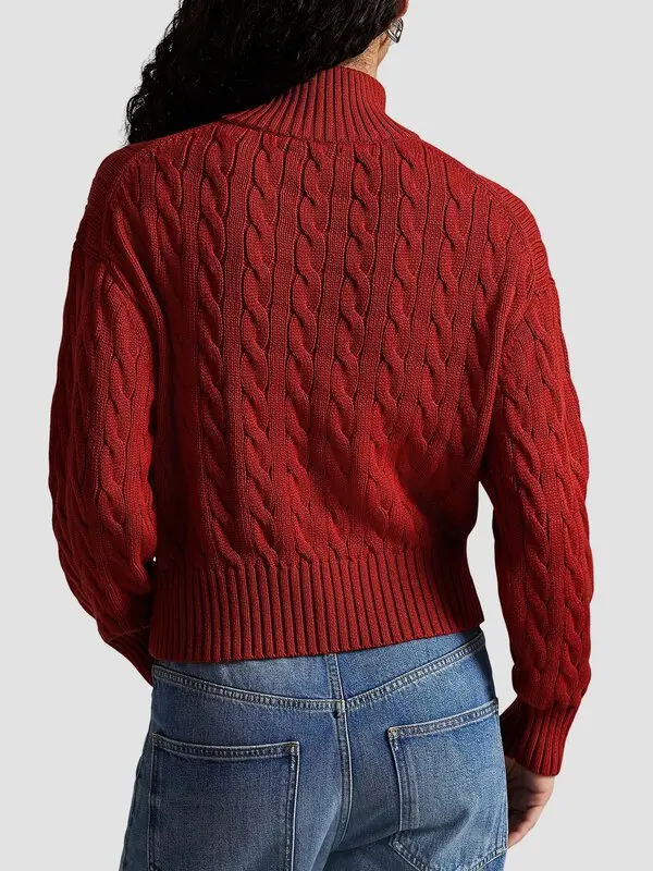 Polo Ralph Lauren Cable-knit Quarter-zip Sweater