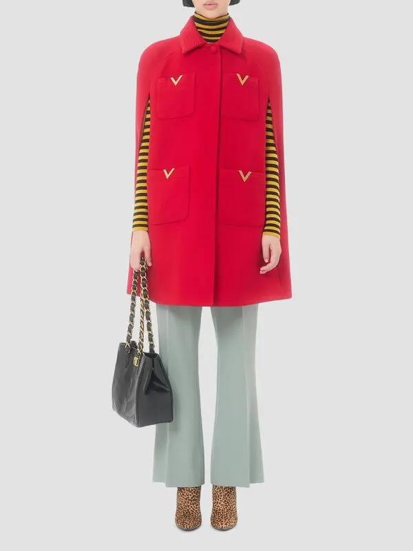 Valentino Garavani Drill Double Coat - Red