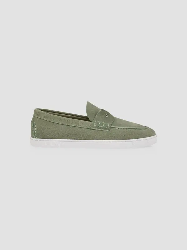CHRISTIAN LOUBOUTIN Chambeliboat Leather Loafers - Haiiro