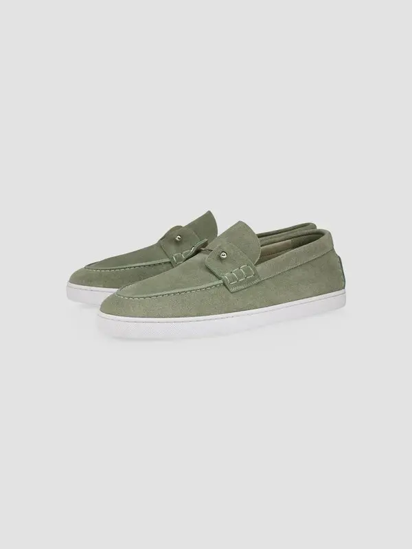 CHRISTIAN LOUBOUTIN Chambeliboat Leather Loafers - Haiiro