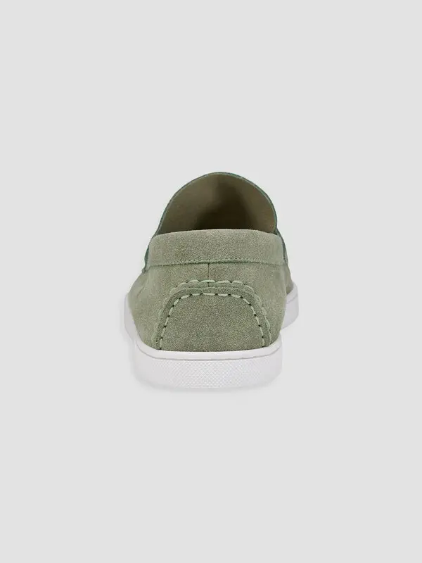 CHRISTIAN LOUBOUTIN Chambeliboat Leather Loafers - Haiiro