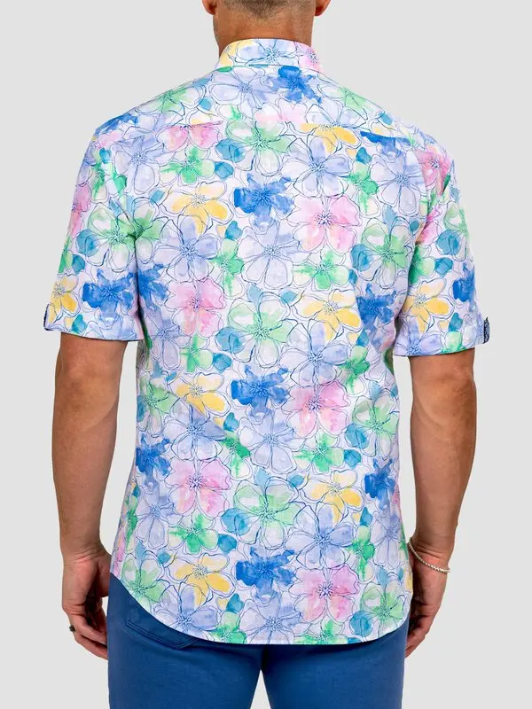 MACEOO Galileo Short Sleeve Shirt - White Multi