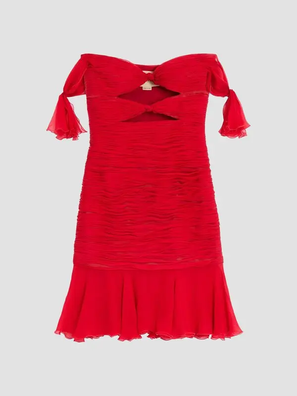 Valentino Garavani Chiffon Short Dress - Red