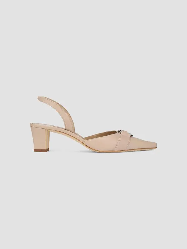 Manolo Blahnik Trixa 50mm Leather Pumps