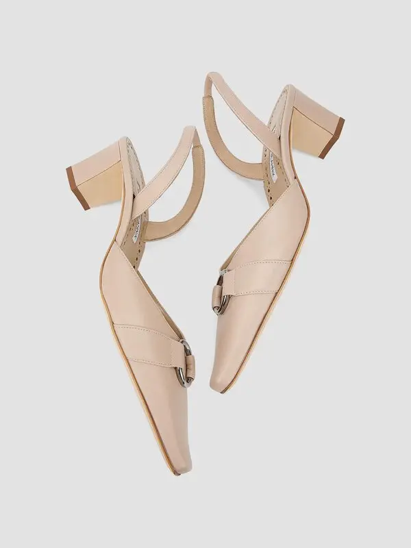 Manolo Blahnik Trixa 50mm Leather Pumps