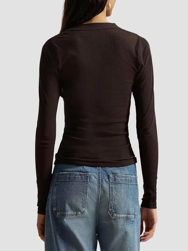 Polo Ralph Lauren Crepe Ribbed Henley