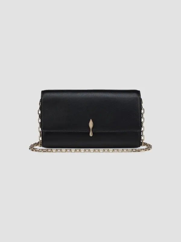 CHRISTIAN LOUBOUTIN Bettina Chain Wallet - Black