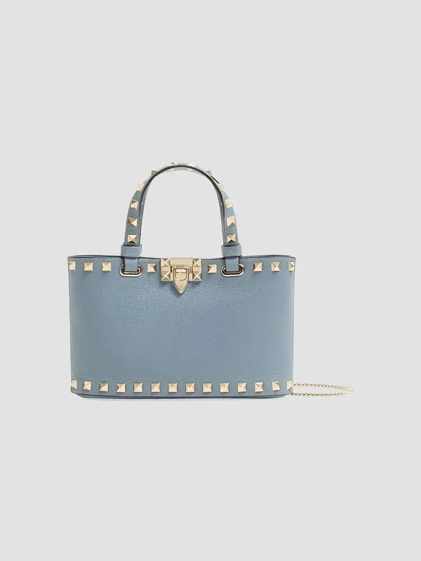 Valentino Garavani Rockstud Mini Shopping Bag In Grainy Calfskin