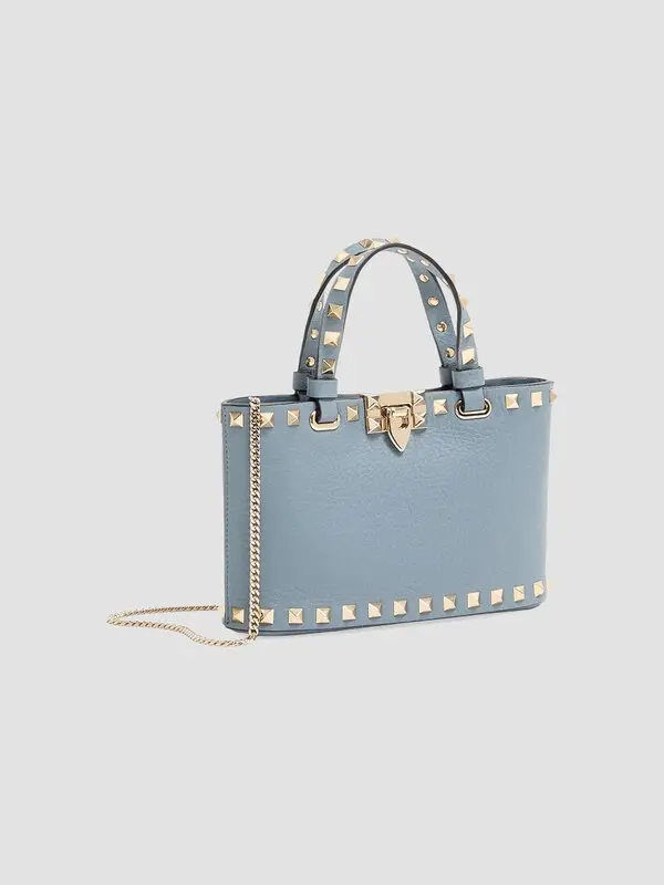 Valentino Garavani Rockstud Mini Shopping Bag In Grainy Calfskin