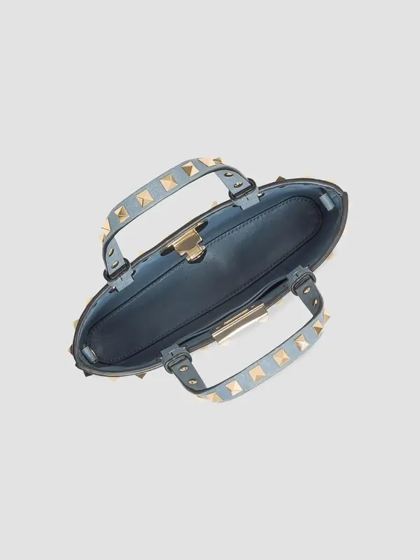 Valentino Garavani Rockstud Mini Shopping Bag In Grainy Calfskin