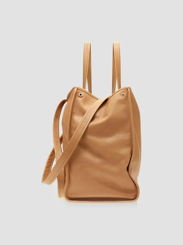 TELFAR Large Carry Logo Leather Bag - Desert