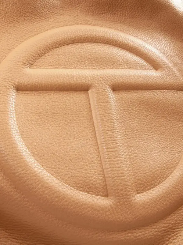 TELFAR Large Carry Logo Leather Bag - Desert