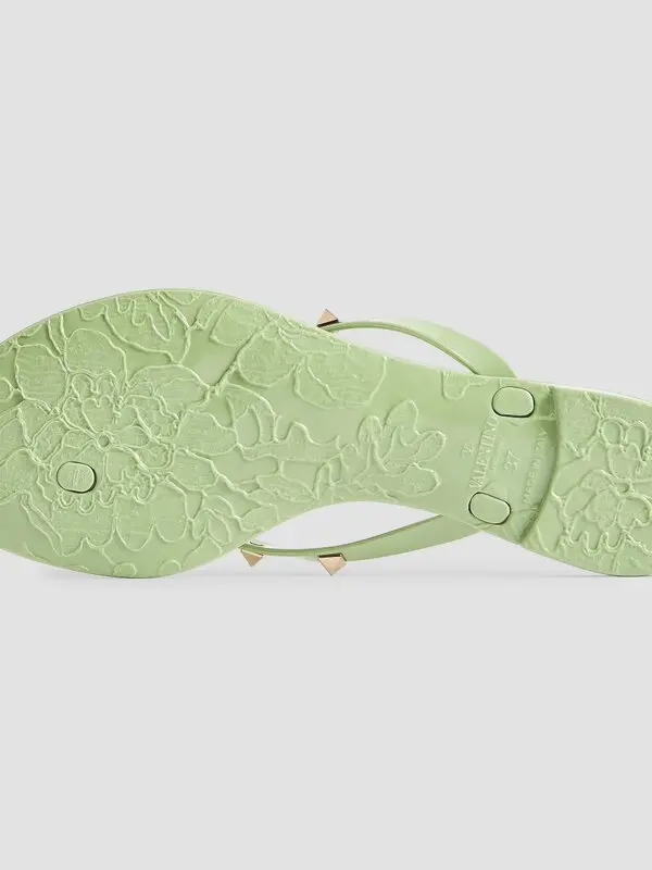 Valentino Garavani Rockstud Rubber Slippers - Mint
