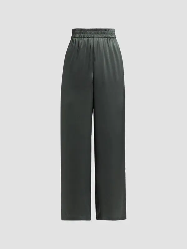 Cami Nyc Bleecker Silk Wide-leg Pants - Thyme