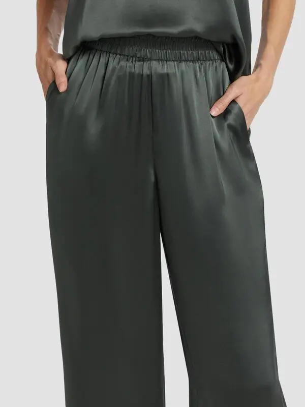 Cami Nyc Bleecker Silk Wide-leg Pants - Thyme