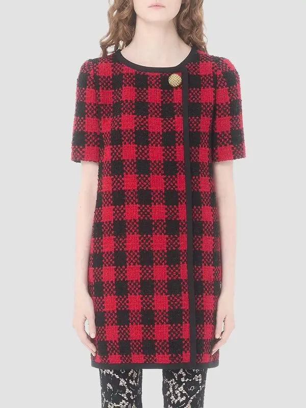 Valentino Garavani Damier Tweed Short Dress