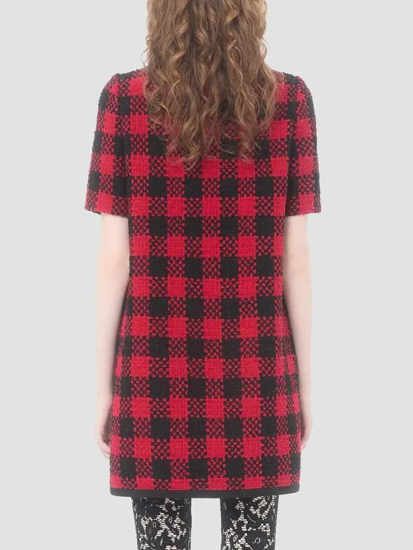 Valentino Garavani Damier Tweed Short Dress