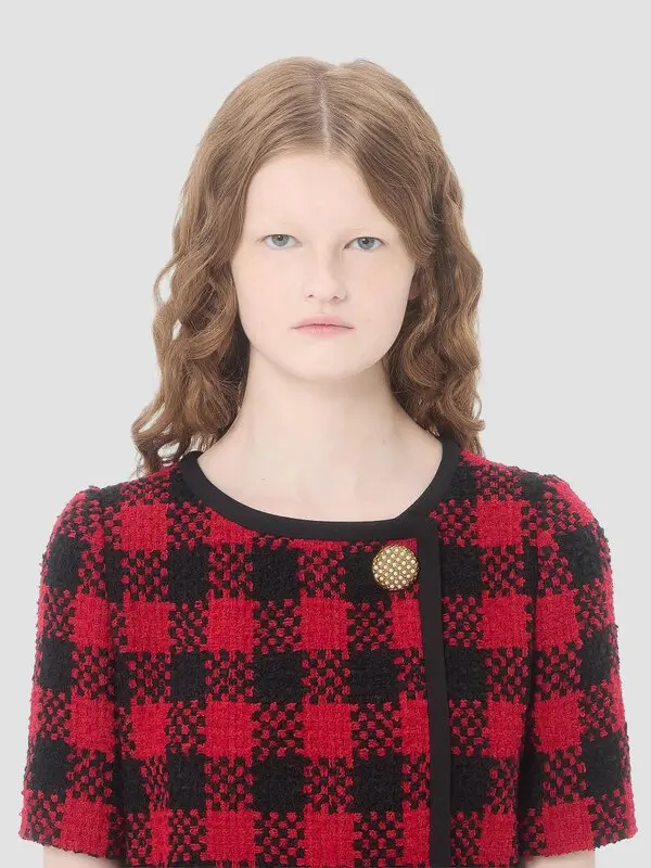 Valentino Garavani Damier Tweed Short Dress