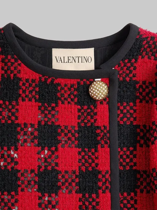Valentino Garavani Damier Tweed Short Dress