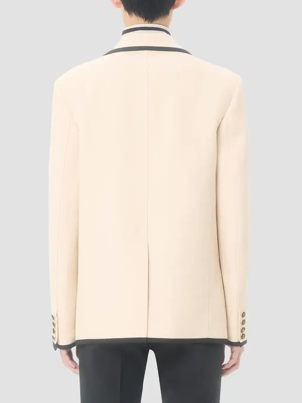 Valentino Garavani Single-breasted Wool Gabardine Jacket - Cream