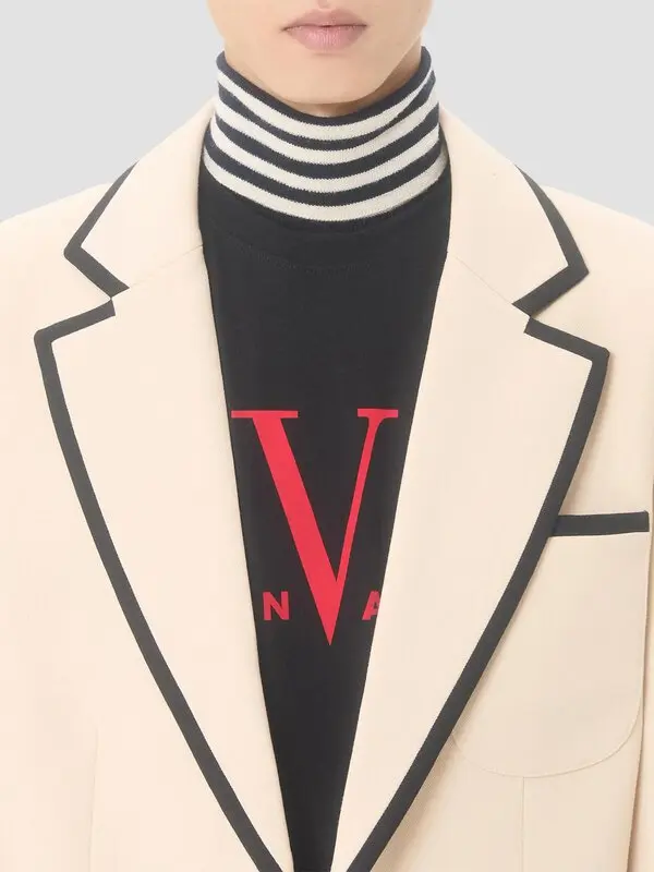 Valentino Garavani Single-breasted Wool Gabardine Jacket - Cream