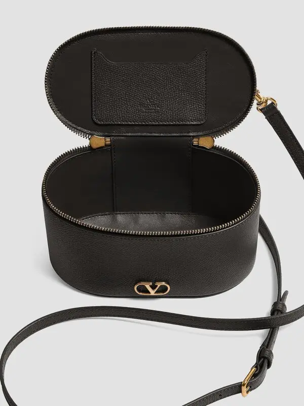 Valentino Garavani Vlogo Signature Mini Vanity Bag In Grainy Calfskin