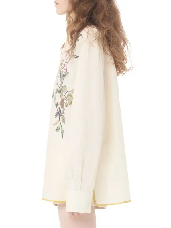 Valentino Garavani Embroidered Linen Shirt