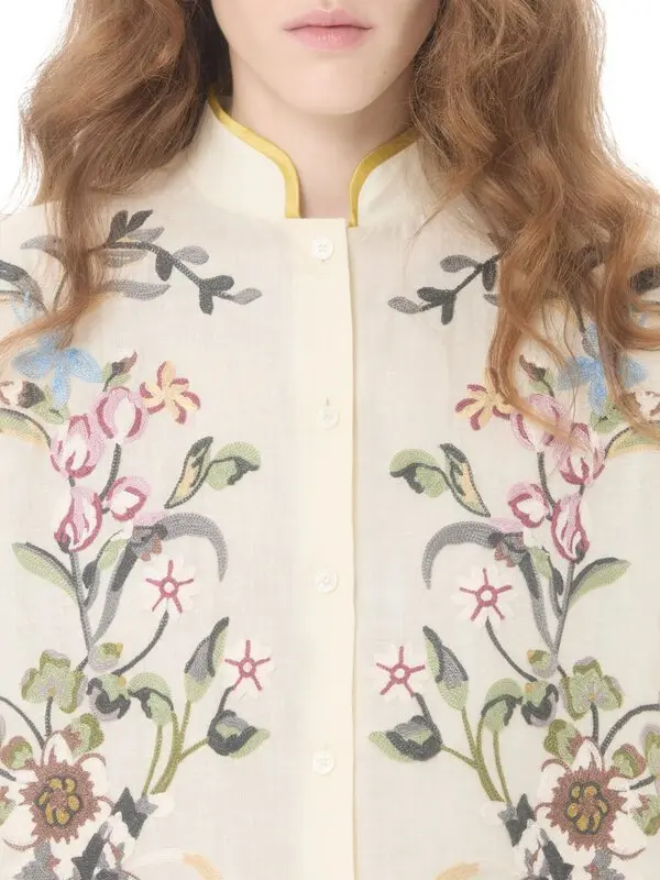 Valentino Garavani Embroidered Linen Shirt