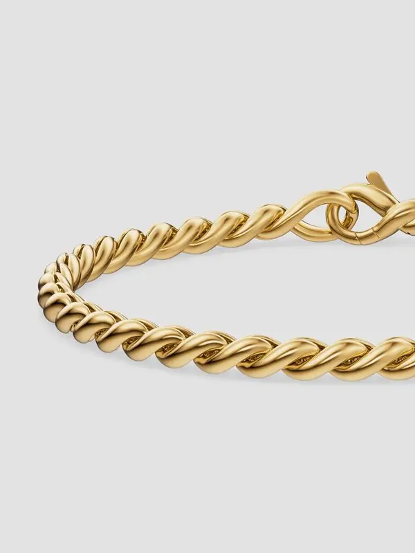 David Yurman Sculpted Cable Chain Bracelet In 18k Yellow 3.7mm