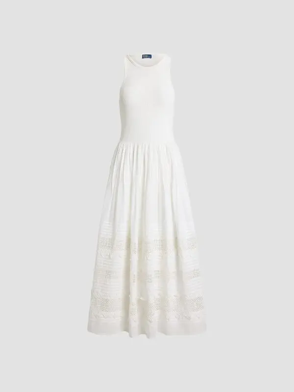 Polo Ralph Lauren Lace-trim Tank Midi-dress