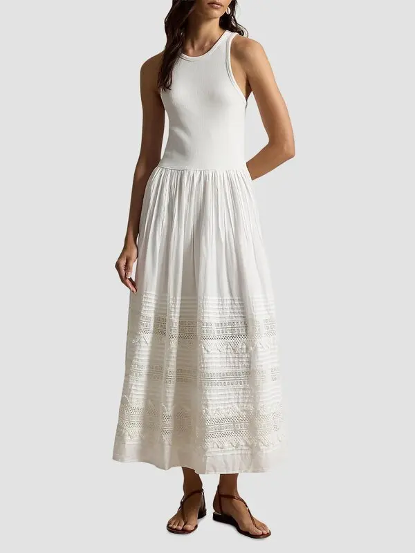 Polo Ralph Lauren Lace-trim Tank Midi-dress