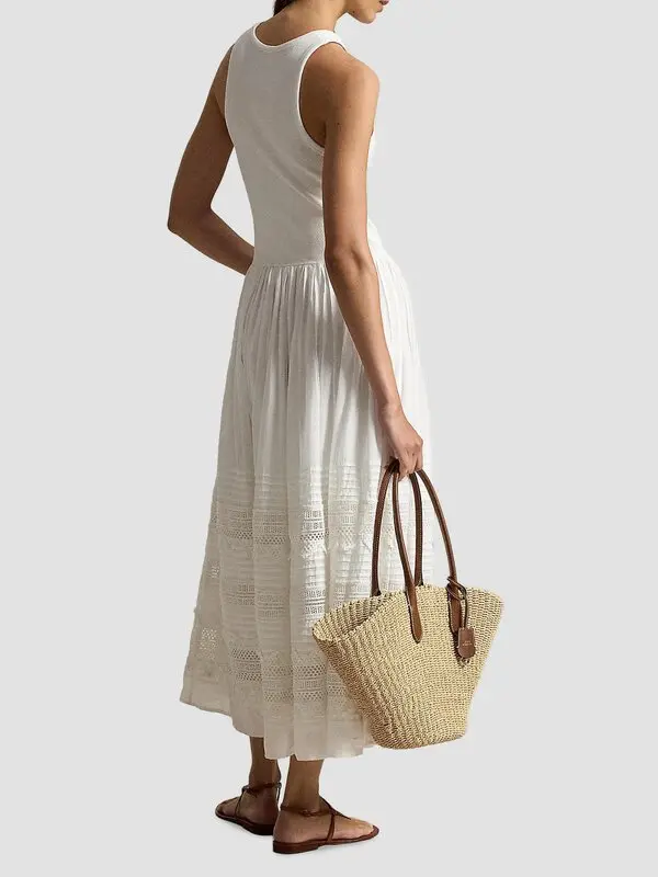Polo Ralph Lauren Lace-trim Tank Midi-dress