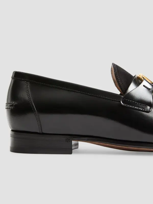 Valentino Garavani Vaniteux Calfskin And Split Leather Loafers