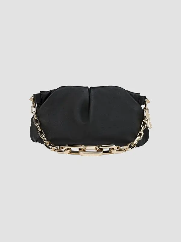 CHRISTIAN LOUBOUTIN Eva Small Leather Shoulder Bag - Black