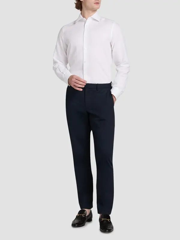 SAKS FIFTH AVENUE Collection Cotton-linen Shirt - White
