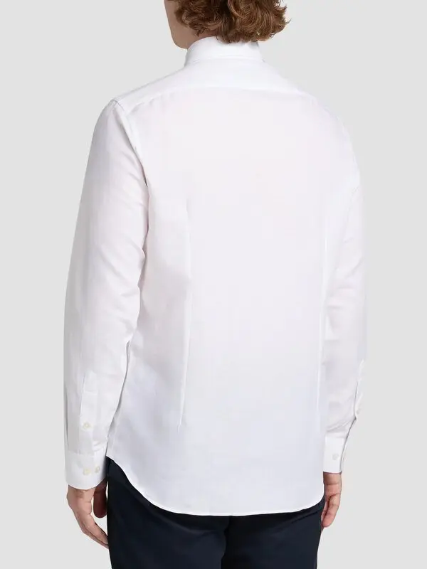 SAKS FIFTH AVENUE Collection Cotton-linen Shirt - White