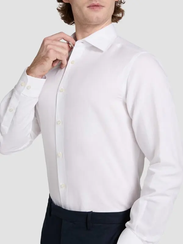 SAKS FIFTH AVENUE Collection Cotton-linen Shirt - White