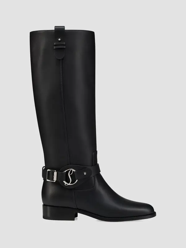 CHRISTIAN LOUBOUTIN Dianouchette Botta Leather Boots - Black