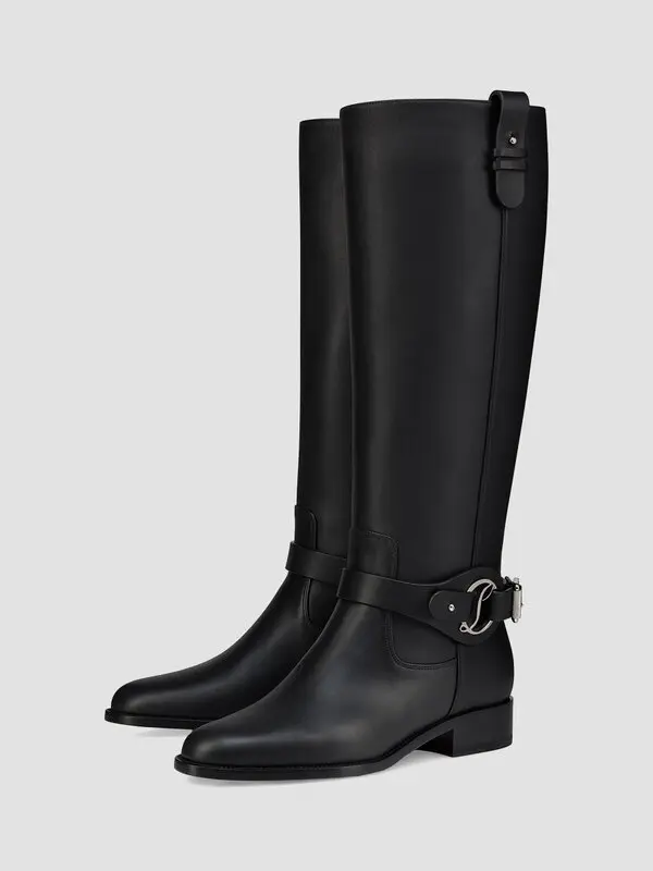 CHRISTIAN LOUBOUTIN Dianouchette Botta Leather Boots - Black