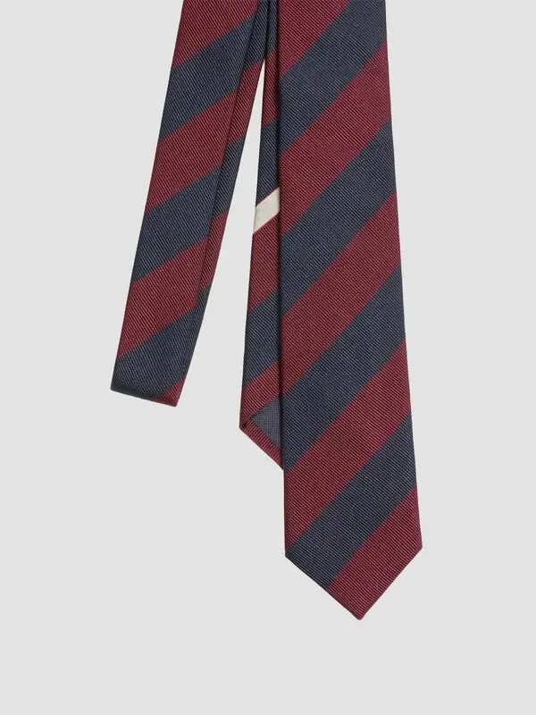 Valentino Garavani Valentie Jacquard Regital Silk Tie - Blue Maroon