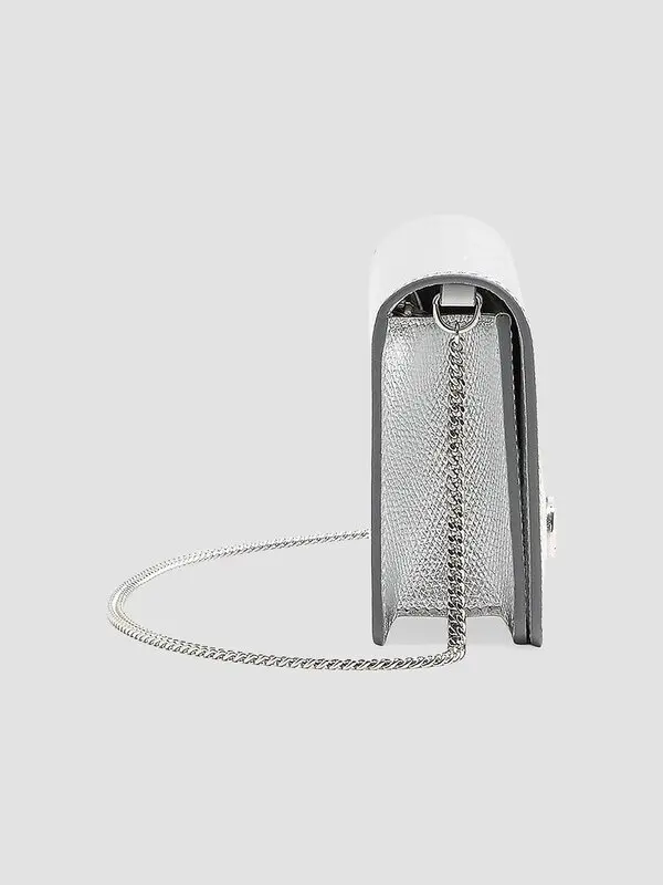 Valentino Garavani Vlogo Signature Mini Shoulder Bag In Laminated Grainy Calfskin
