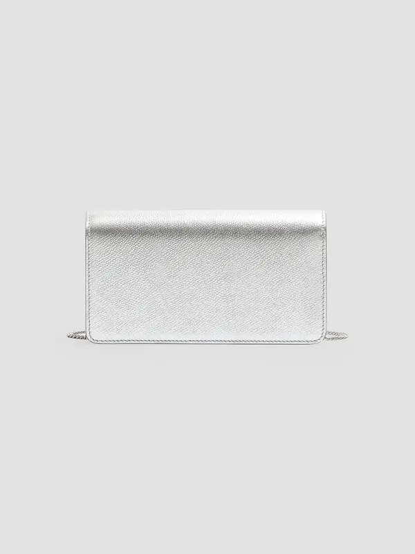 Valentino Garavani Vlogo Signature Mini Shoulder Bag In Laminated Grainy Calfskin
