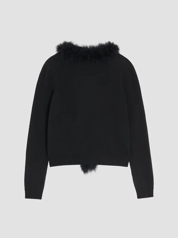 Valentino Garavani Wool Cardigan With Feathers