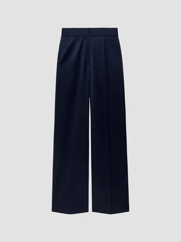 Another Tomorrow Wide Leg Suit Pants