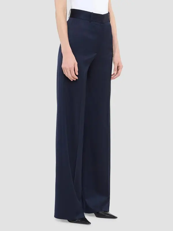 Another Tomorrow Wide Leg Suit Pants