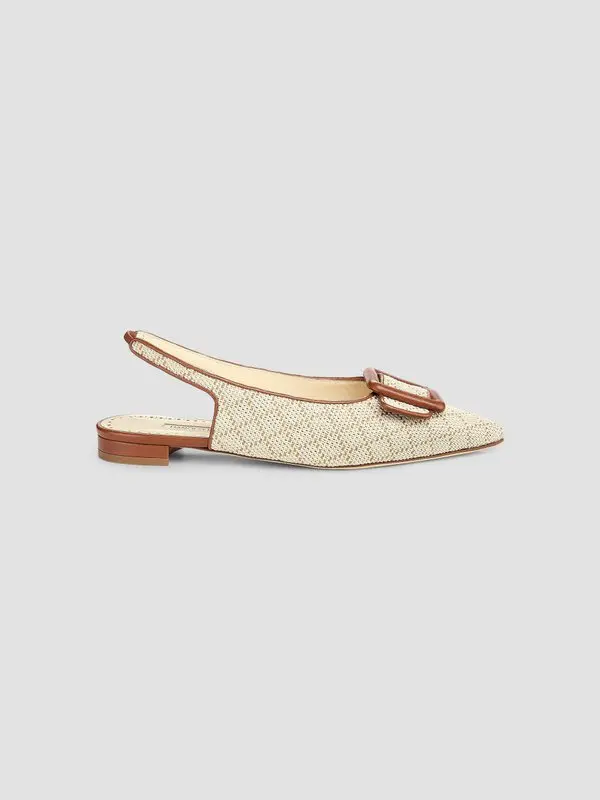 Manolo Blahnik Maylurabi Diamond-pattern Slingback Pumps